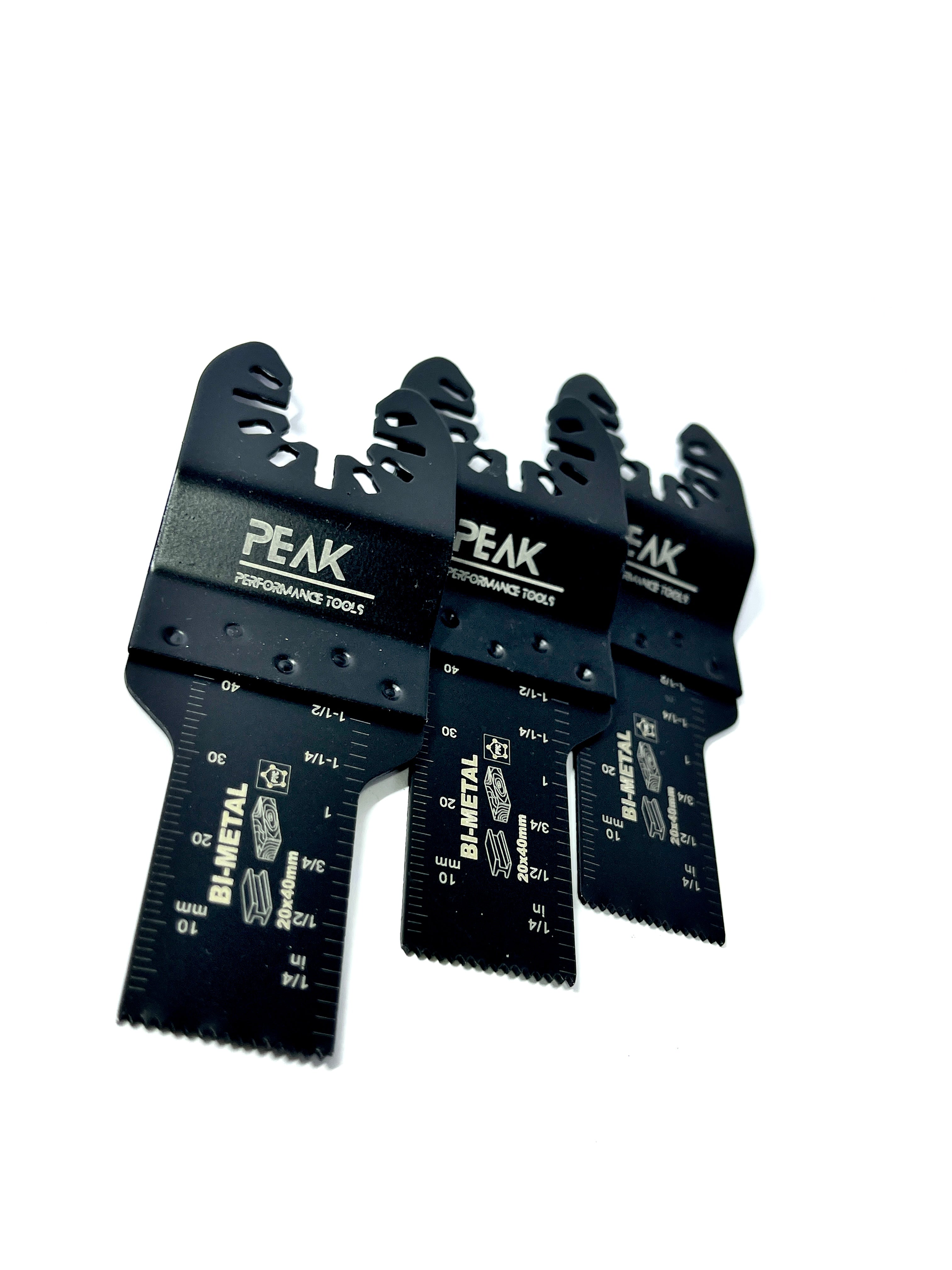 3Pack 40mm x 20mm Multi Tool Teeth Bi-Metal – Peak Performance Tools