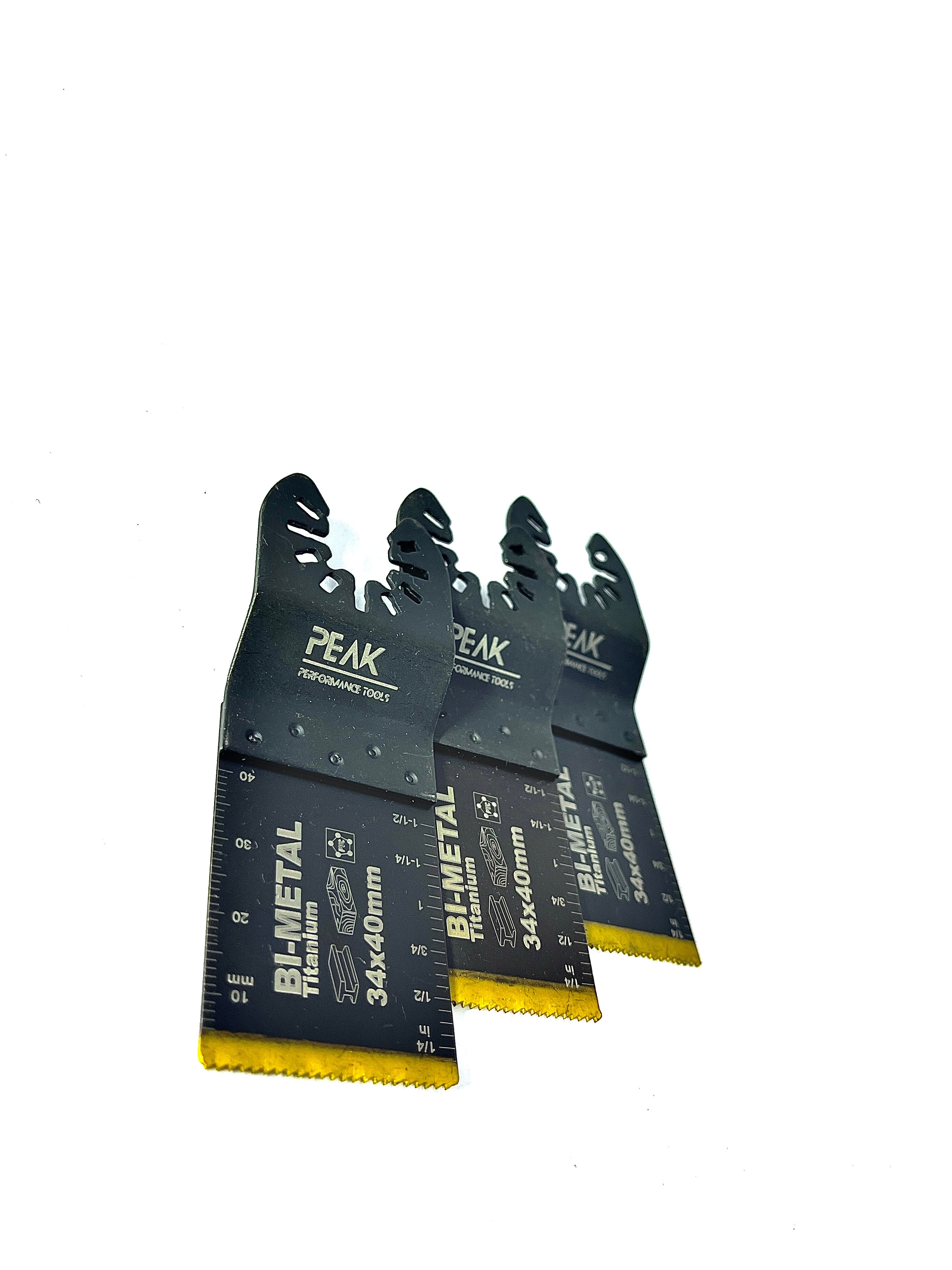 3Pack 34mm x 40mm Multi Tool Titanium Coats Bi-Metal – Peak Performance Tools